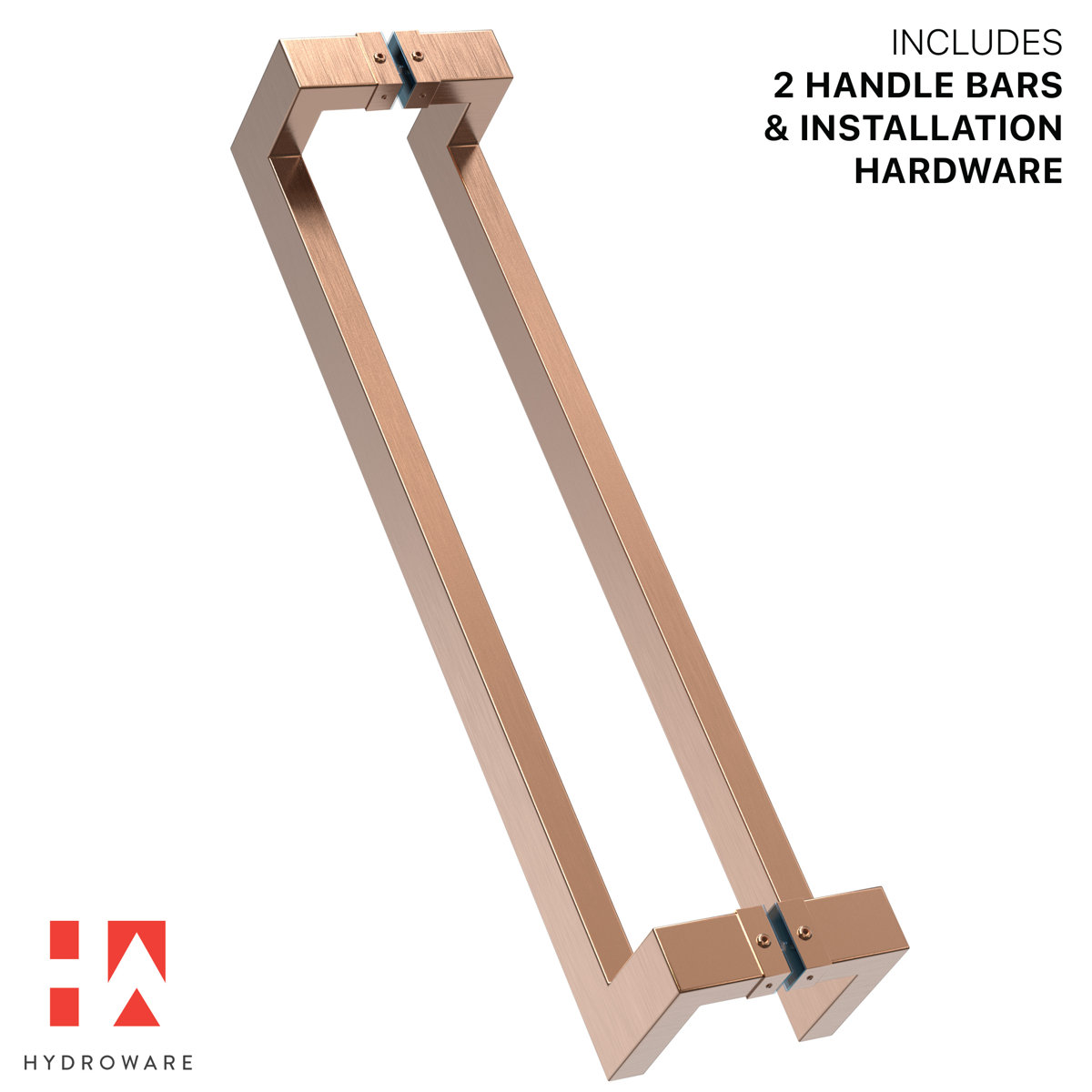 HYDROWARE Brushed Copper Pull/Push Door Handle - Modern Contemporary ...