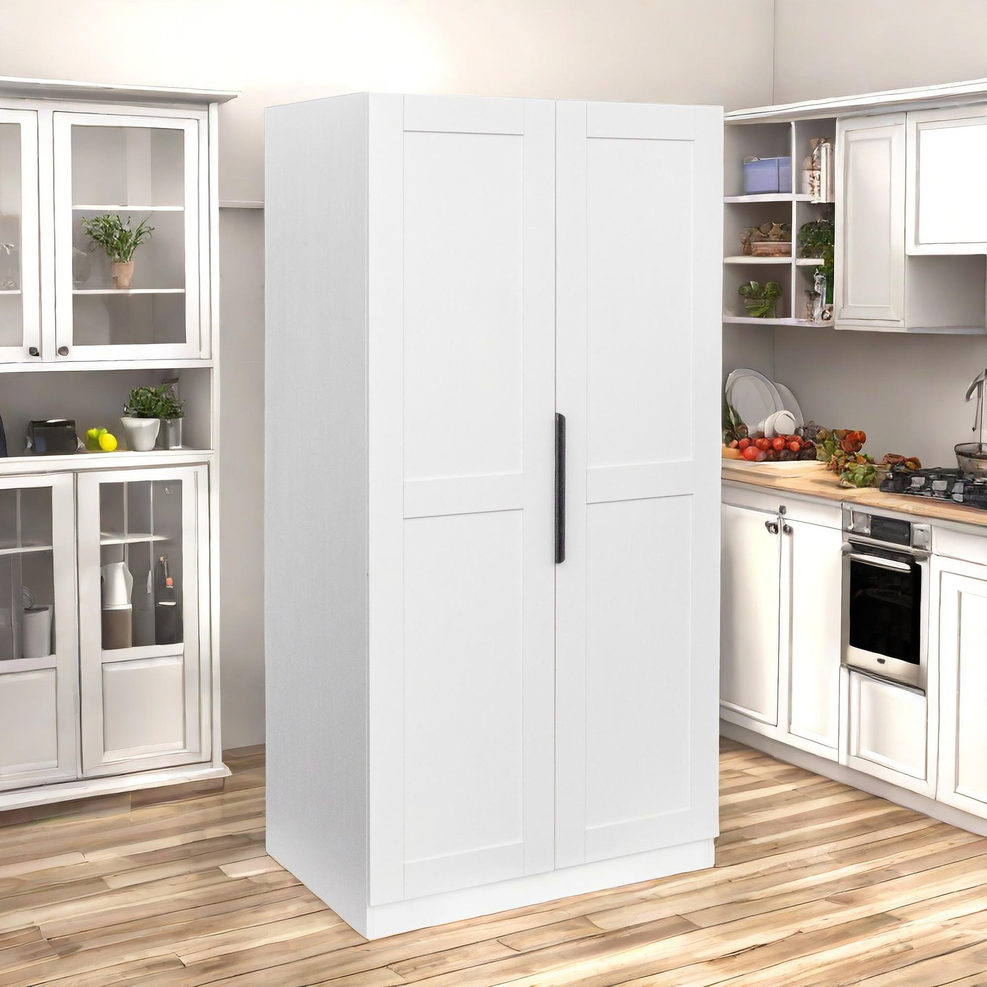 Millwood Pines Farshid Pantry Cabinet With 2 Doors, Two 6-level Door ...