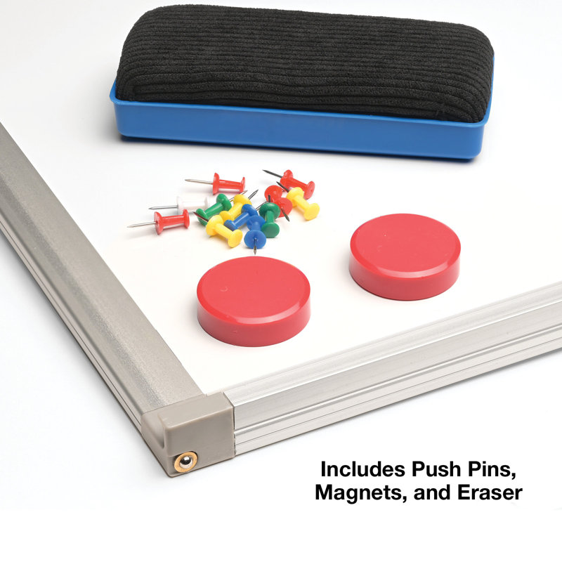 Excello Global Products 36" x 24" Enclosed Bulletin Board with Sliding ...