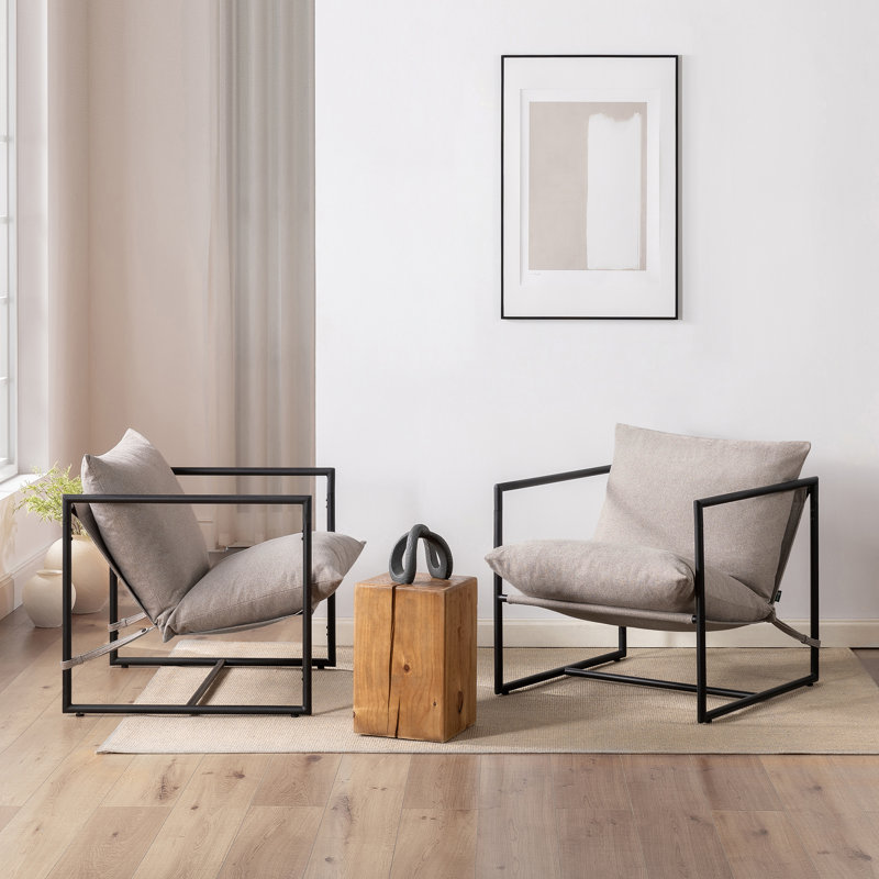 Trent Austin Design® Reagle Modern Metal Framed Sling Accent Chair ...