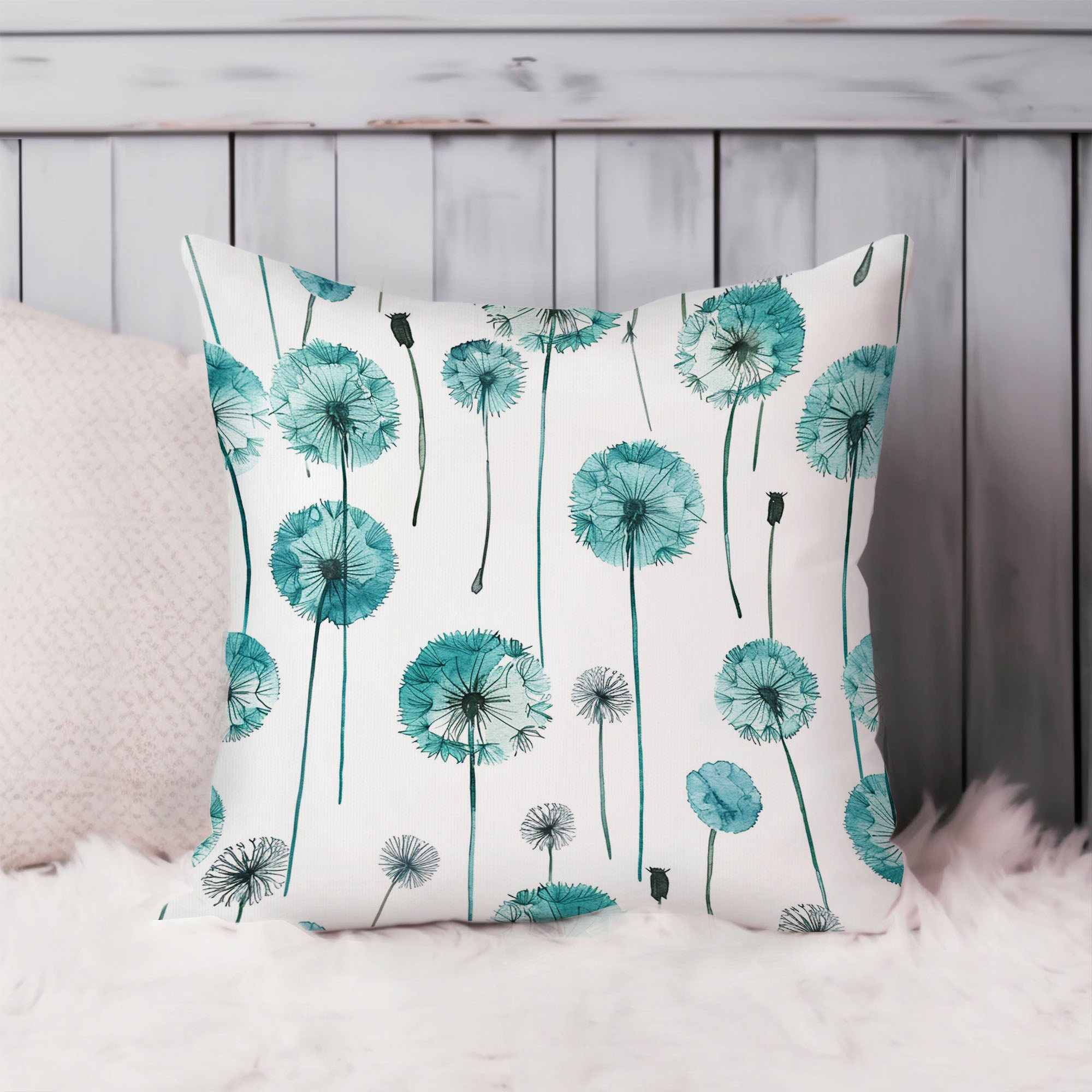 Ethan Taylor Botanical Turquoise Teal Dandelions V Modern | Wayfair