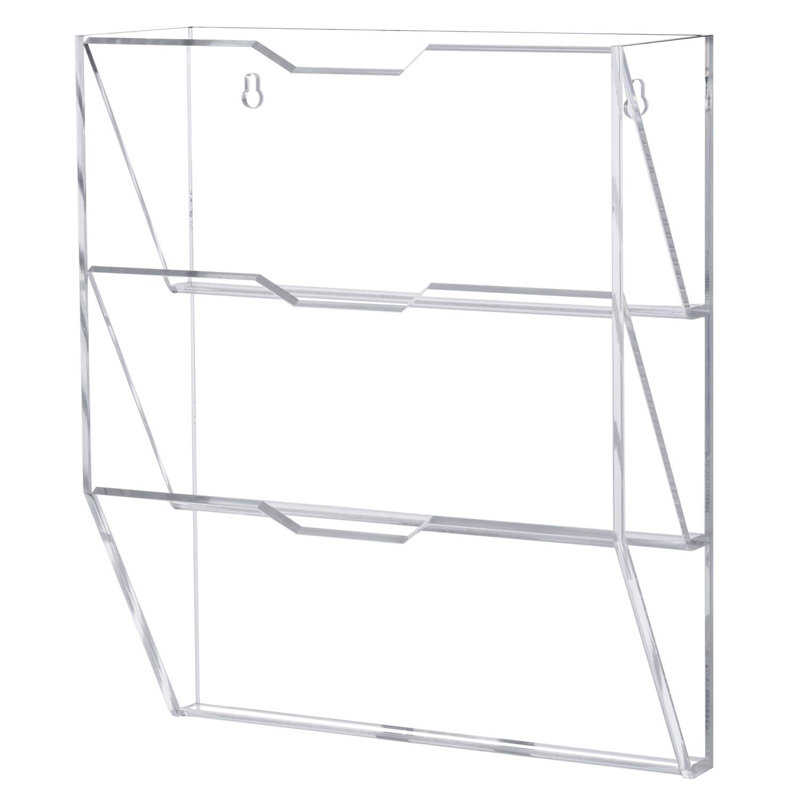 Rebrilliant 3-Tier Wall-Mounted Acrylic Mail Letter Holder | Wayfair