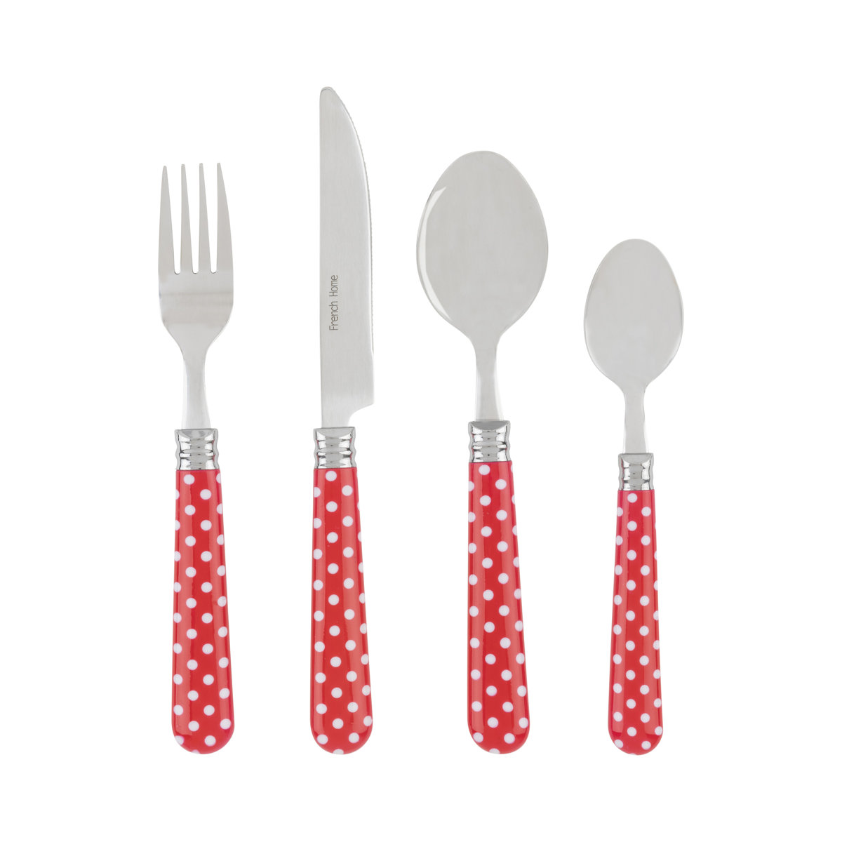 French Home Bistro 16-Piece Stainless Steel Flatware Set, Service for 4 ...