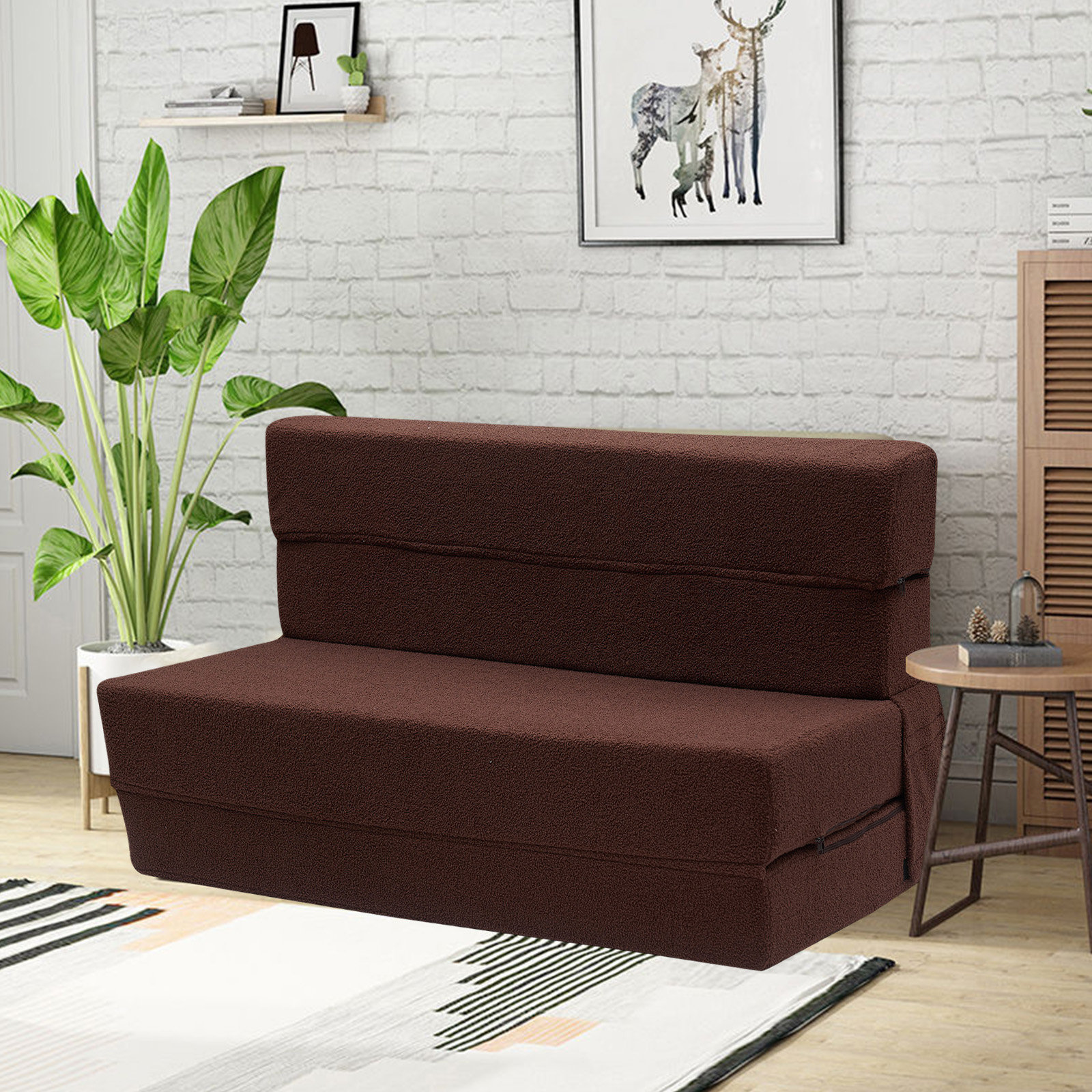 Greenspring Folding Sleeper Bed Lazy Couch Fabric Guest Sleeper For ...