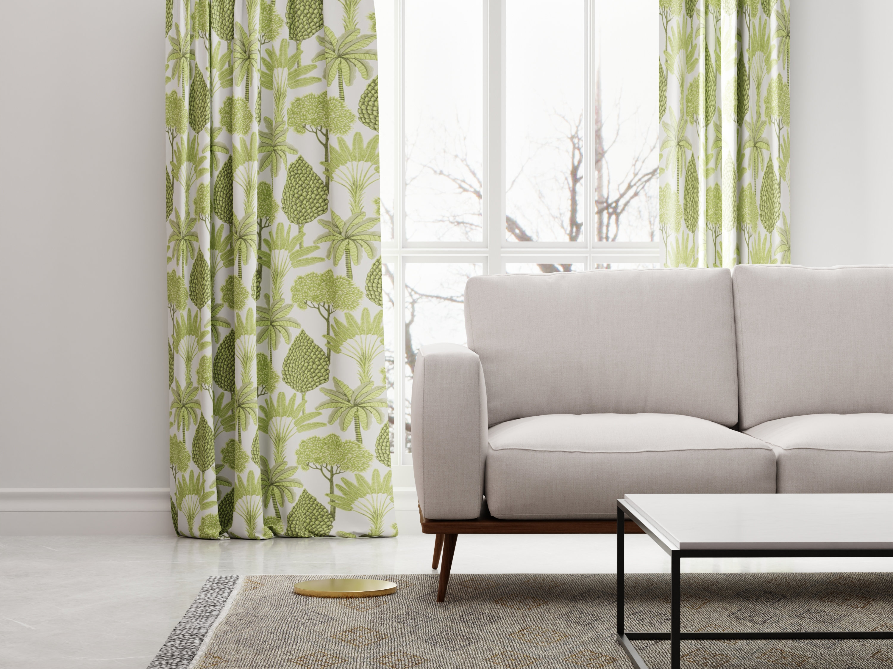 Ann Gish Majorelle Linen Blackout Interlining Curtain with Pinch Pleat ...