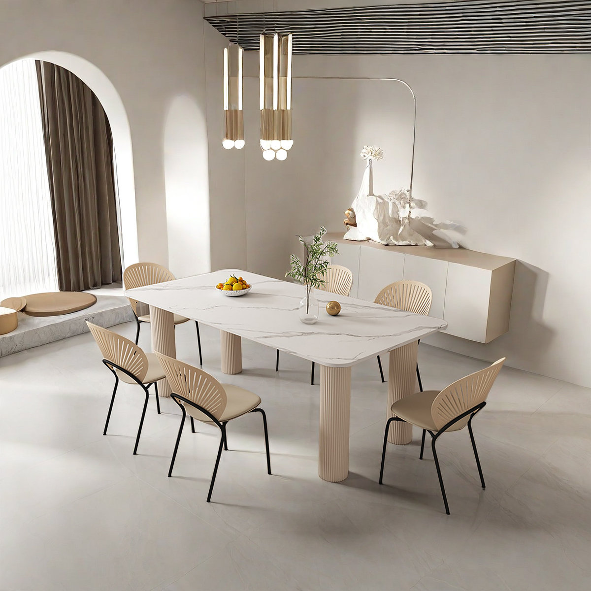 Greyleigh Glossy Rock Dining Table Rectangular 31.5'' W Dining Set ...