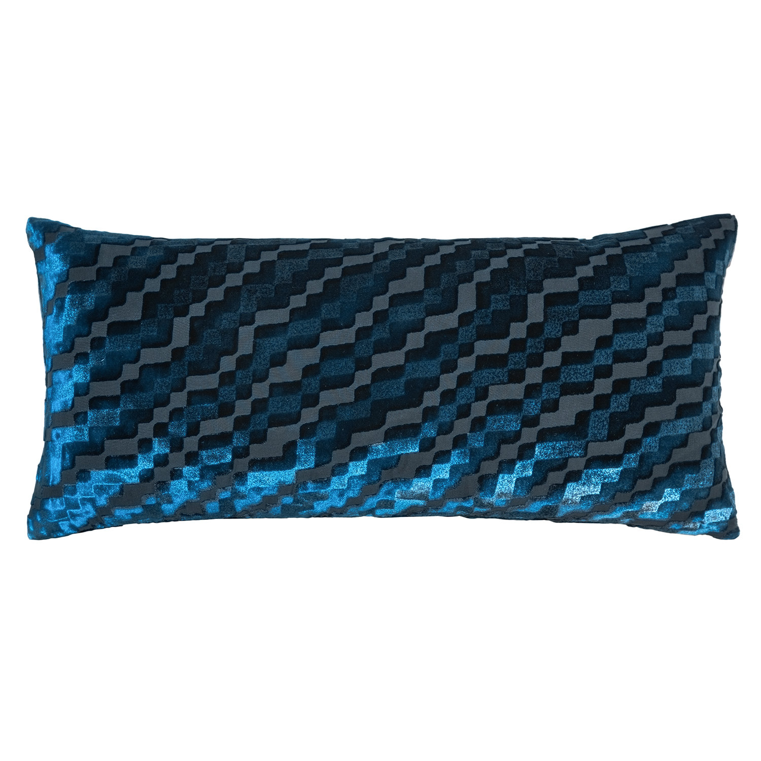 Kevin O'Brien Studio Steps Lumbar Pillow Cover & Insert in Cobalt Black ...