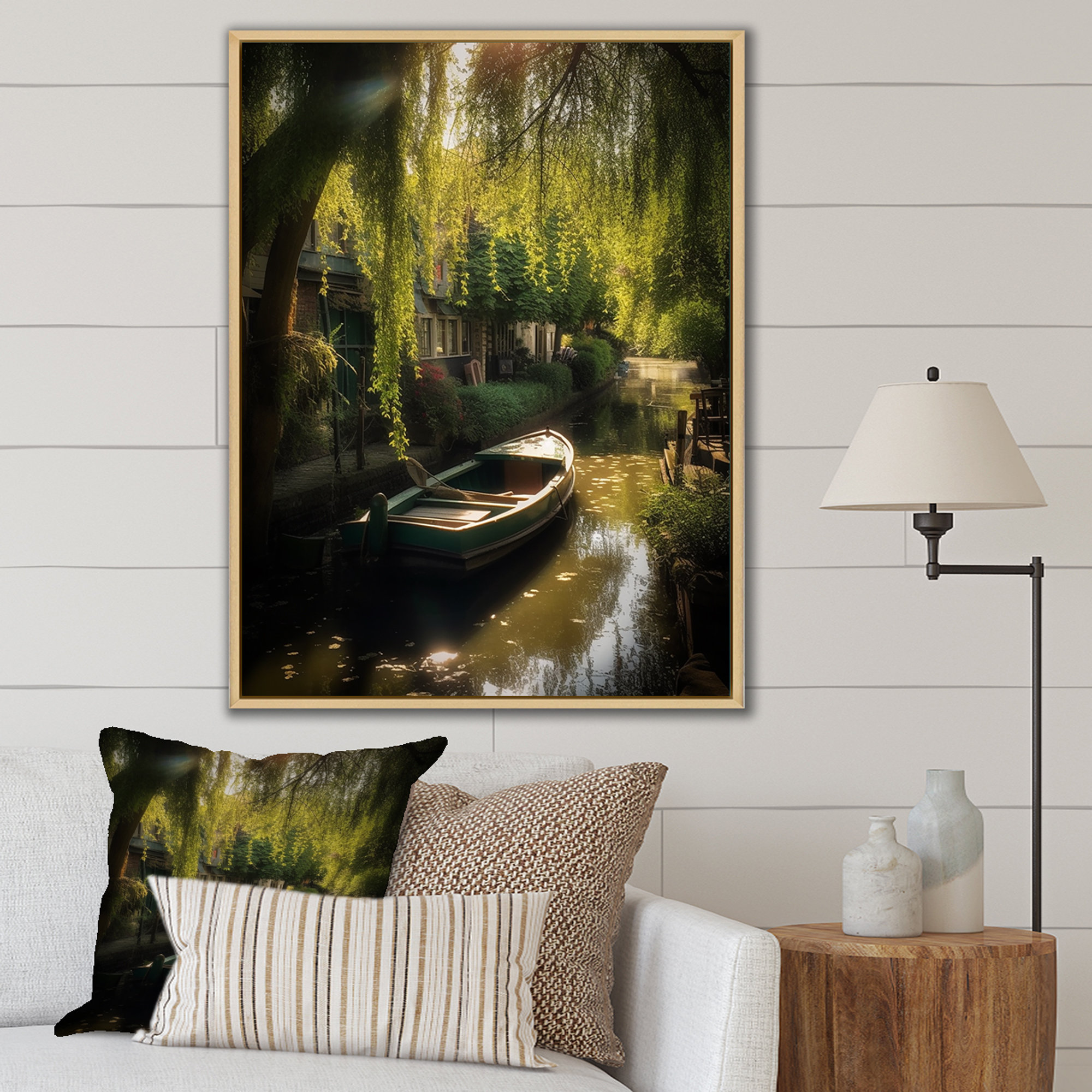 Millwood Pines Little Venice With Willow Tree And Boats I Framed On ...