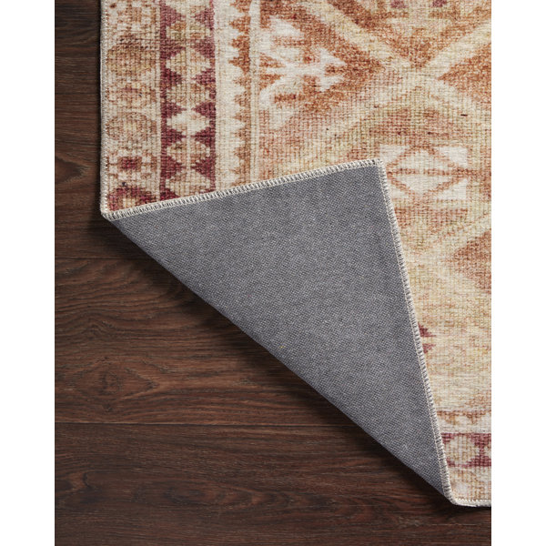 Union Rustic Iowa Park Geometric Beige/Orange Area Rug & Reviews | Wayfair
