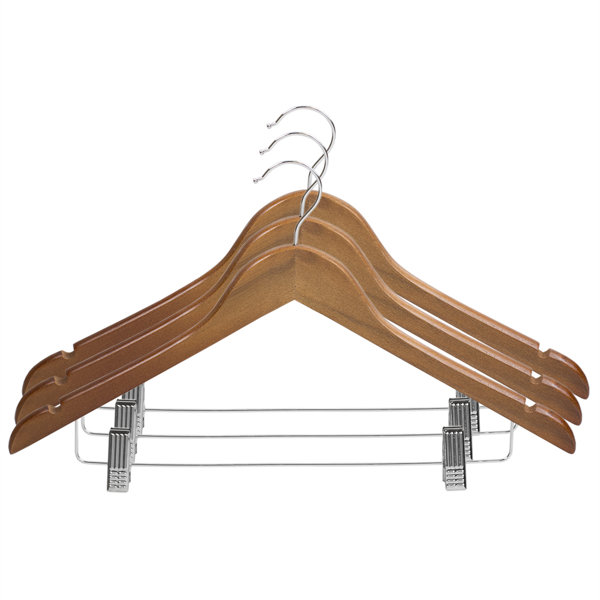 Home Basics Hangers With Clips | Wayfair