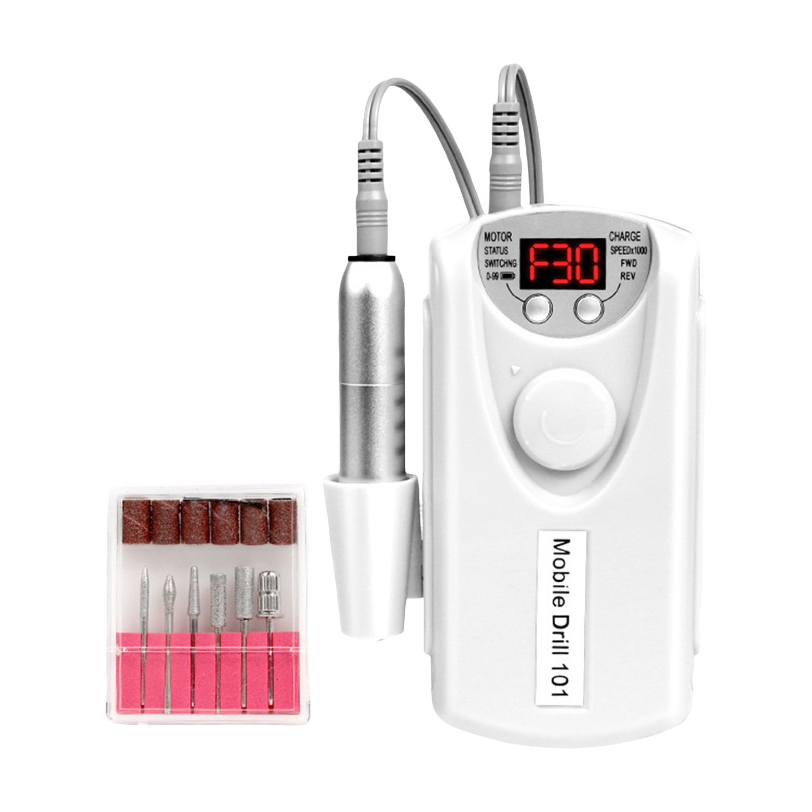 Symple Stuff Nail Drill Machine Electric File Rechargeable Cordless ...