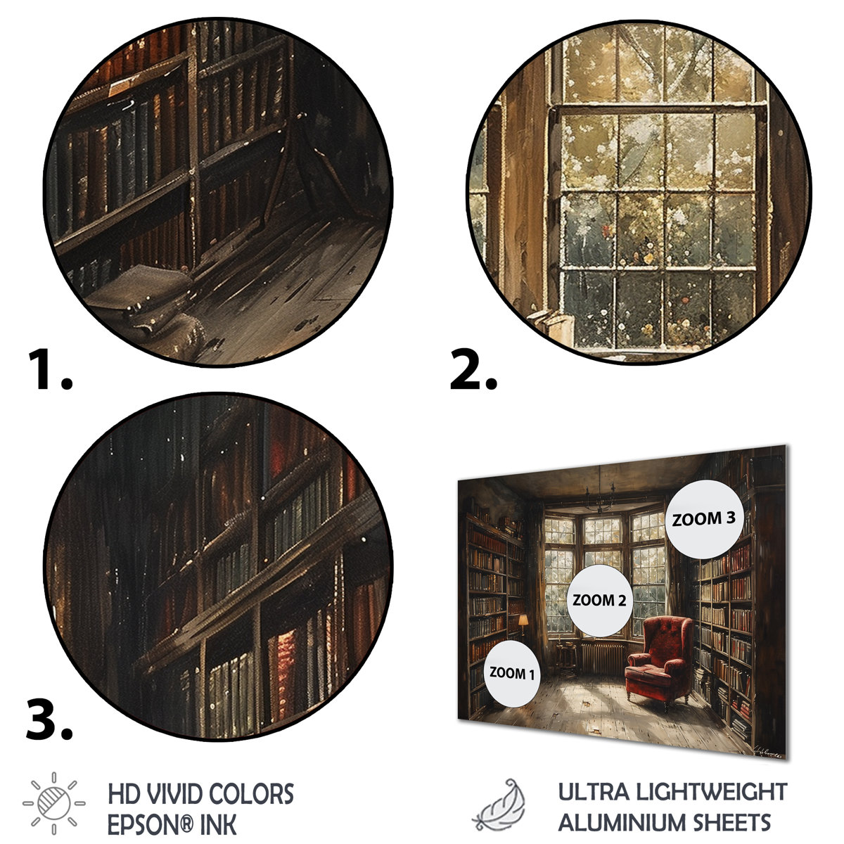 Ebern Designs Brown Beige Vintage Library Books I - Libraries Wall Art ...