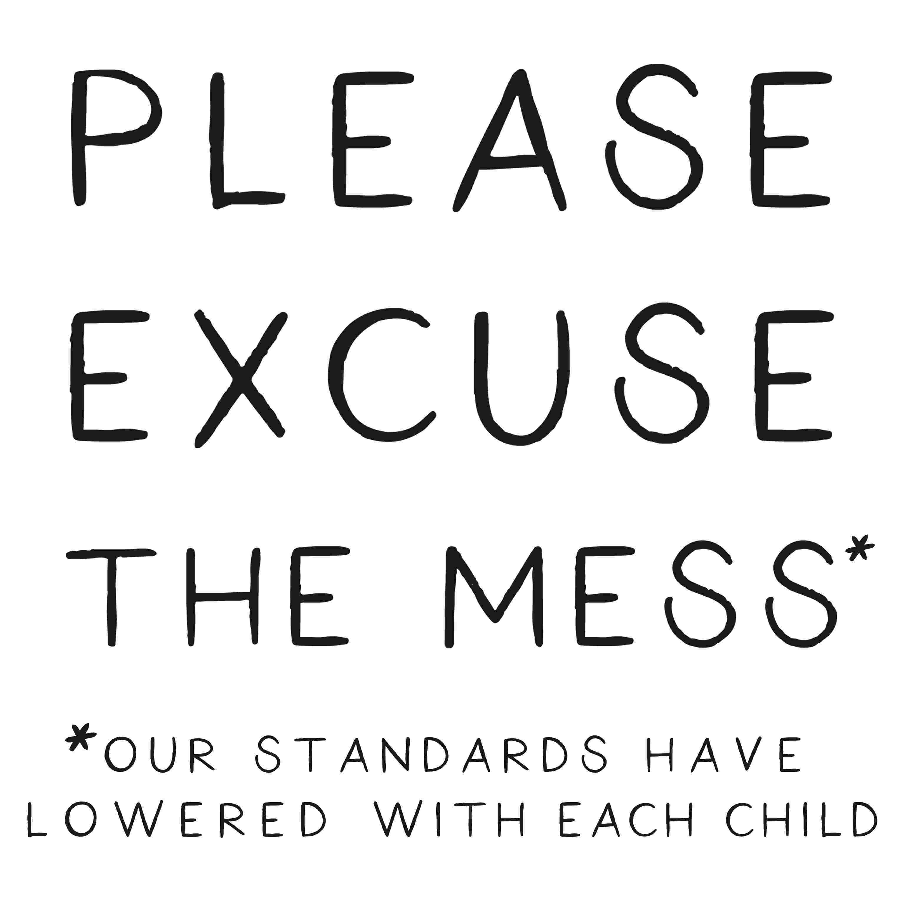 Trinx Please Excuse The Mess We Have Lowered Our Standard On Canvas ...