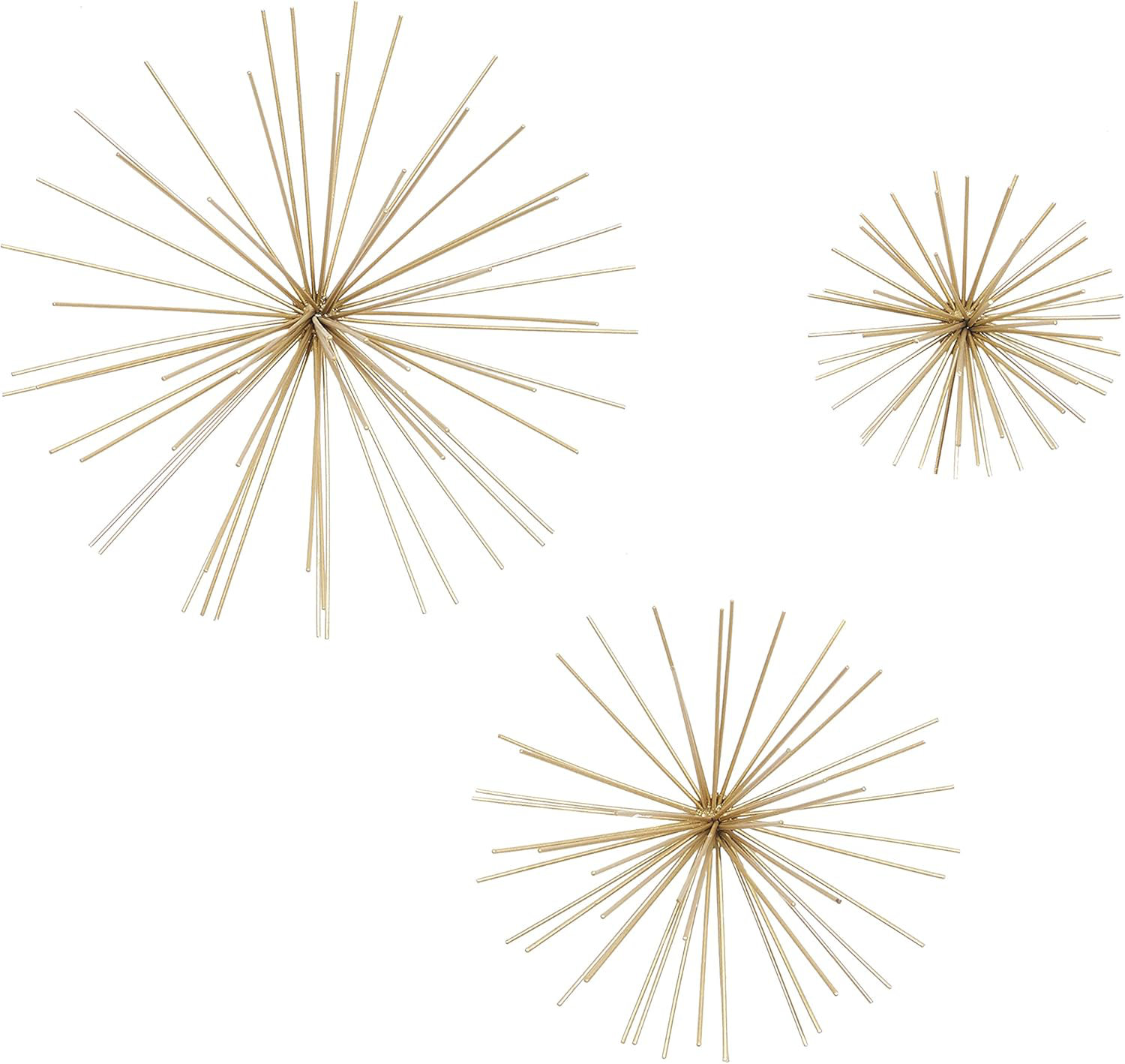Mercer41 Metal Starburst 3D Long Spike Wall Decor, Set Of 3 6", 9", 12 ...