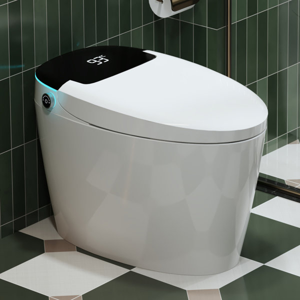 YULIKA Auto Open/close Smart Toilet With Built-in Tank, Foot-sensing ...