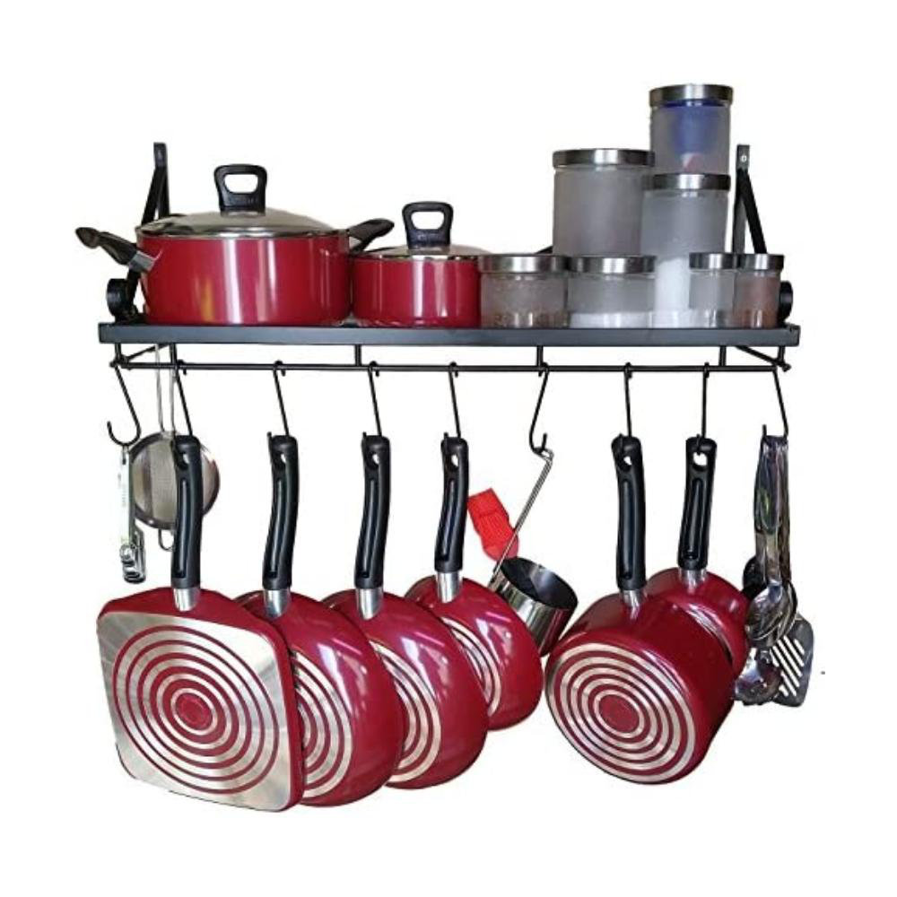 Prep & Savour Wall Mounted Pot Rack | Wayfair