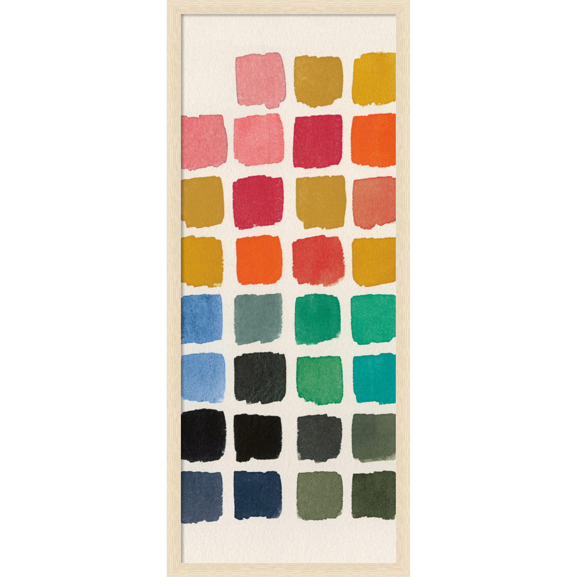 Gracie Oaks Framed Fabric Pinboard, Warm Retro Color Chart by Wild ...