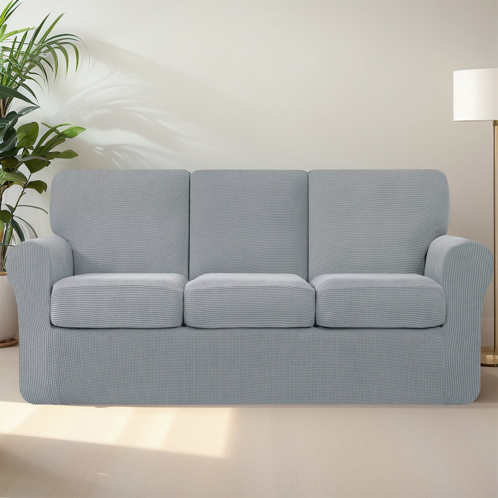 Latitude Run® Polyester Box Cushion Sofa Slipcover | Wayfair