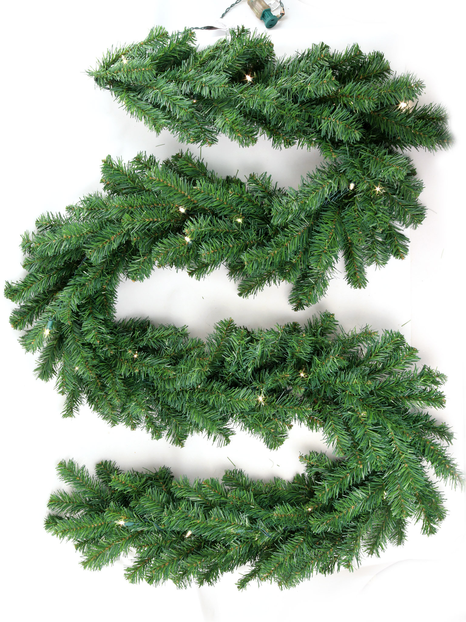 The Holiday Aisle® Faux Pre-Lit Spruce 9' Garland with 240 Tips & 50 ...