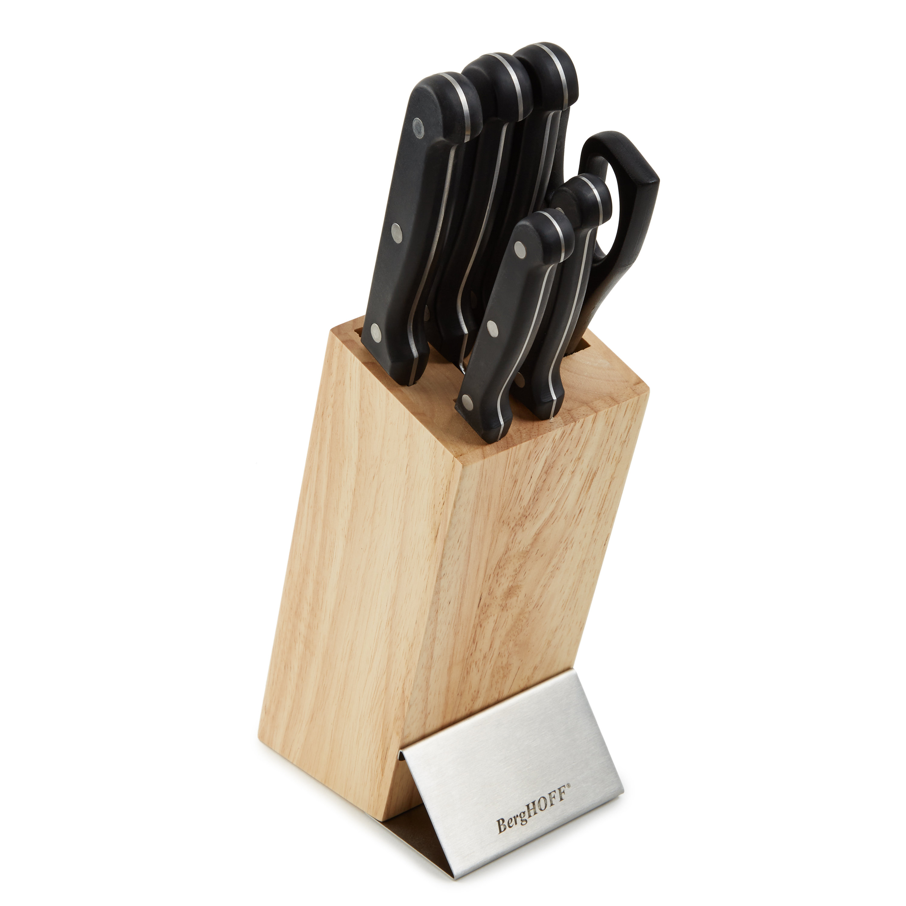 BergHOFF DiNA Pica 7pc Stainless Steel Knife Block Set | Wayfair