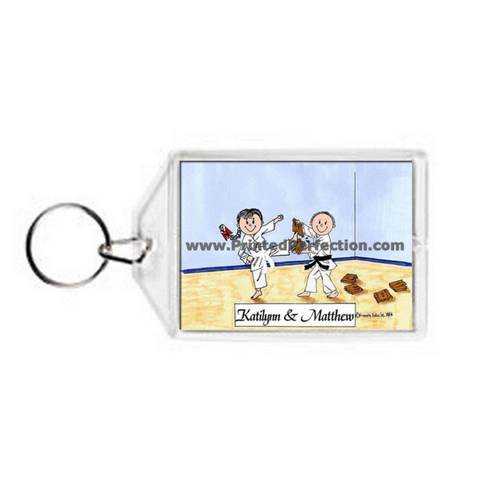 Printed Perfection Personalized Karate - Male & Female Acrylic Key ...