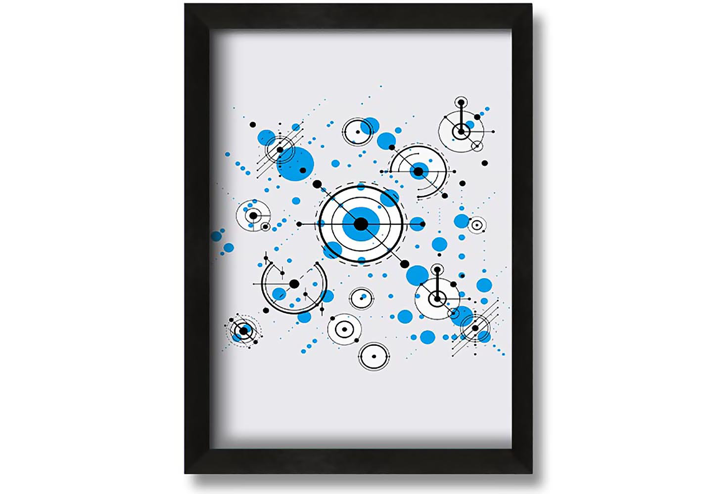 Ophelia & Co. Circles Of Connections Blue Grey Framed Print - Picture ...