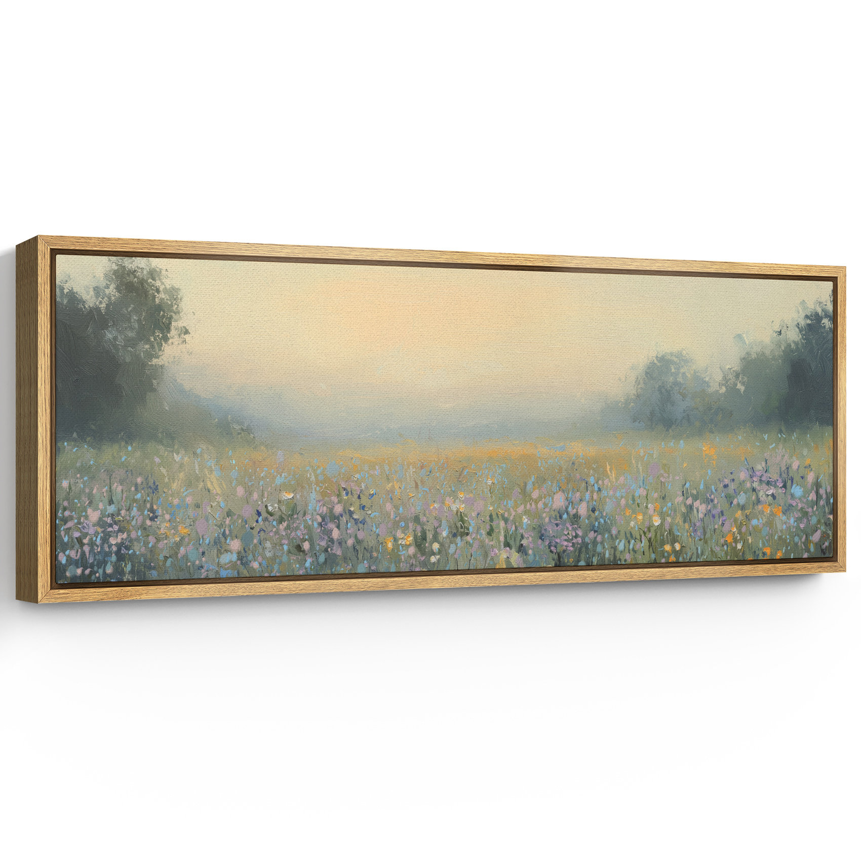 IDEA4WALL Colorful Wildflower Field Artwork, Abstract Countryside Wall ...