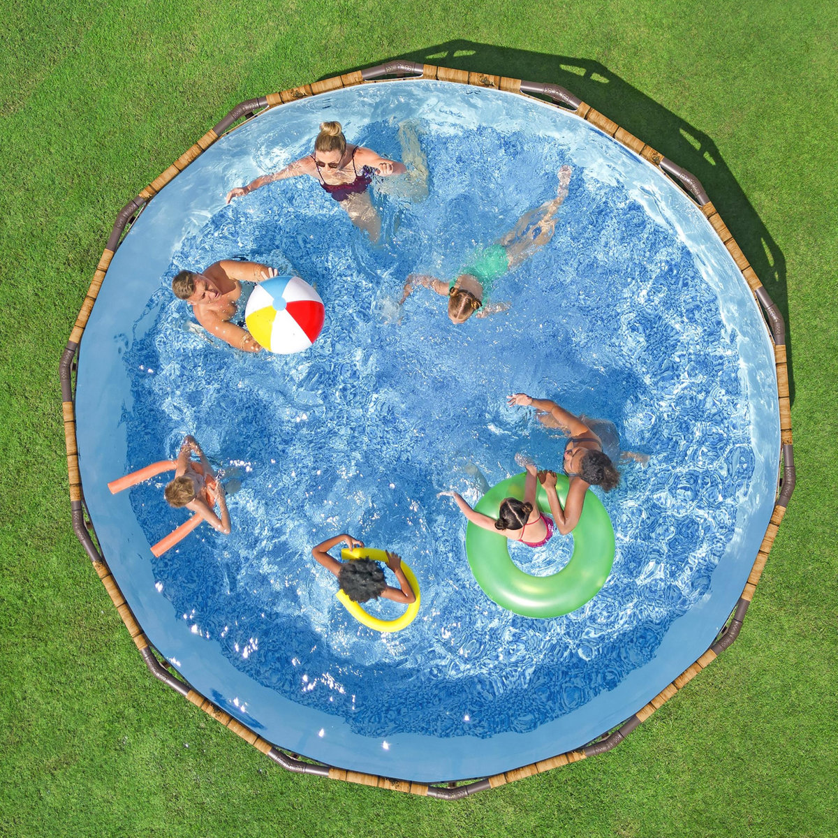 Bestway: Steel Pro MAX - Splashview Round Swimming Pool Set - 14' x 42 ...