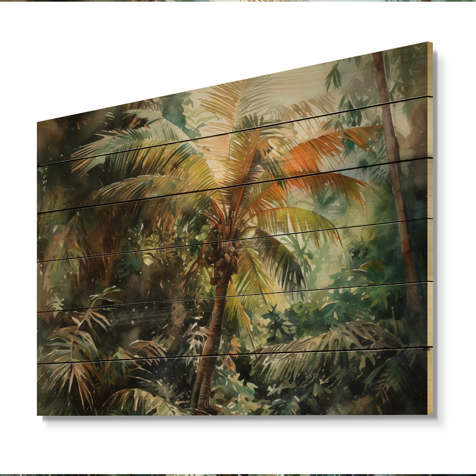 Bayou Breeze Green Palm Tree Paradise I - Floral Palms & Palm Trees ...