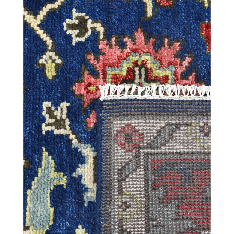 Bungalow Rose Lynton Handmade Hand-Knotted Red/Blue/Beige Rug & Reviews ...