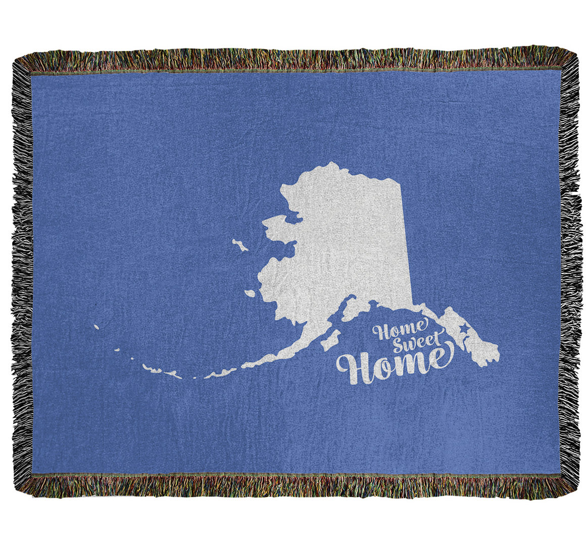 ArtVerse Home Sweet Juneau Woven Cotton Throw | Wayfair