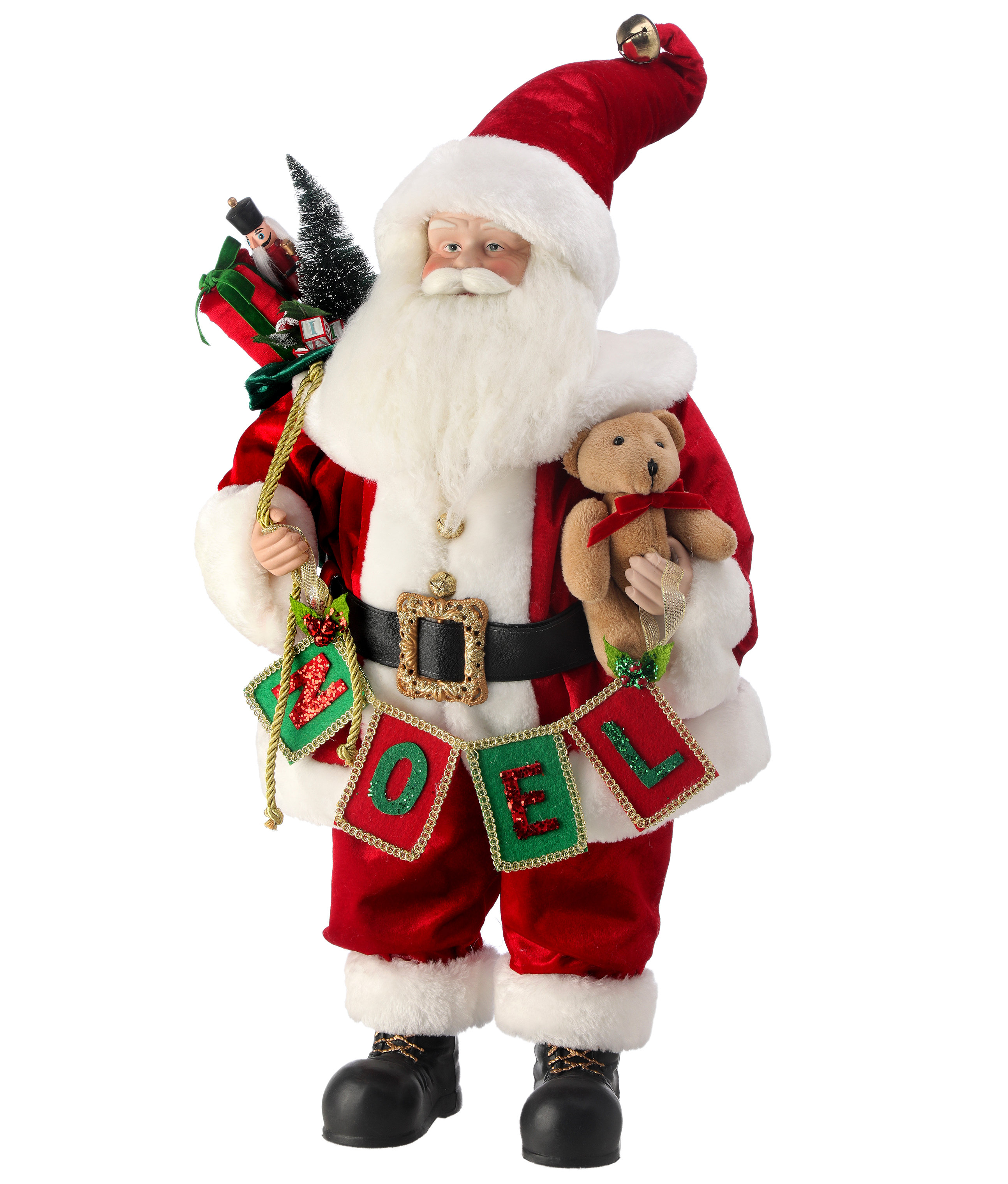 The Twillery Co. Fabric/Resin Noel Standing Santa - Wayfair Canada