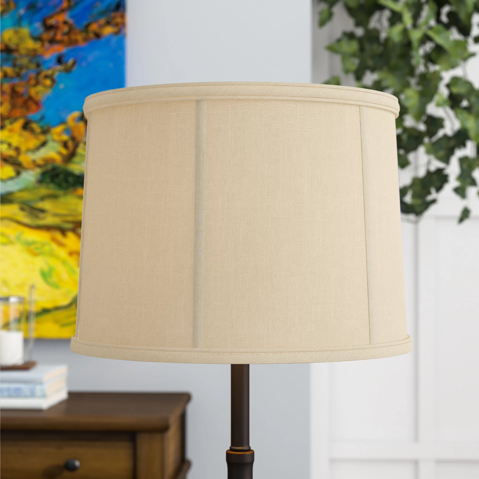 Winston Porter Retro Drum Softback Fabric Lampshade with Washer Fitter ...