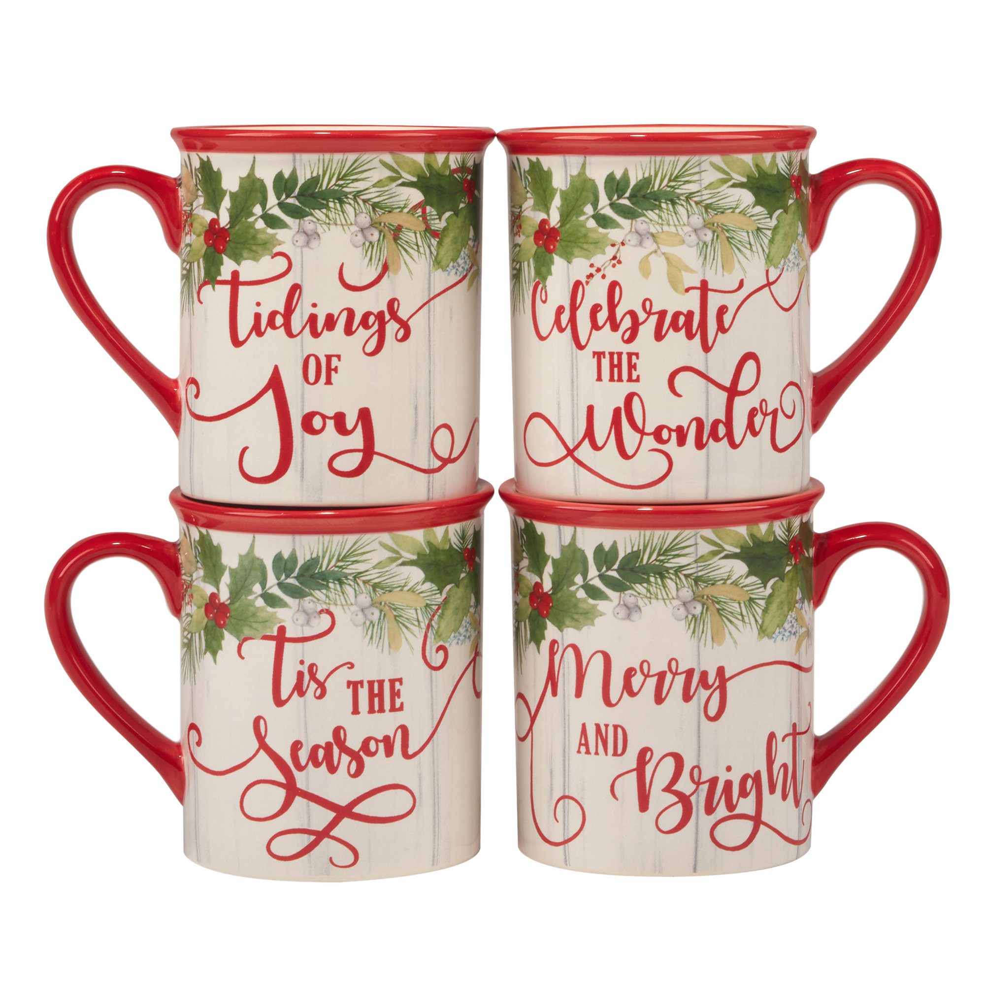 Certified International Winter Greens Set of 4 Mugs 18 oz | Wayfair