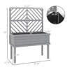 August Grove® Spacious Wooden Planters With Trellis, Rustic Elevated ...