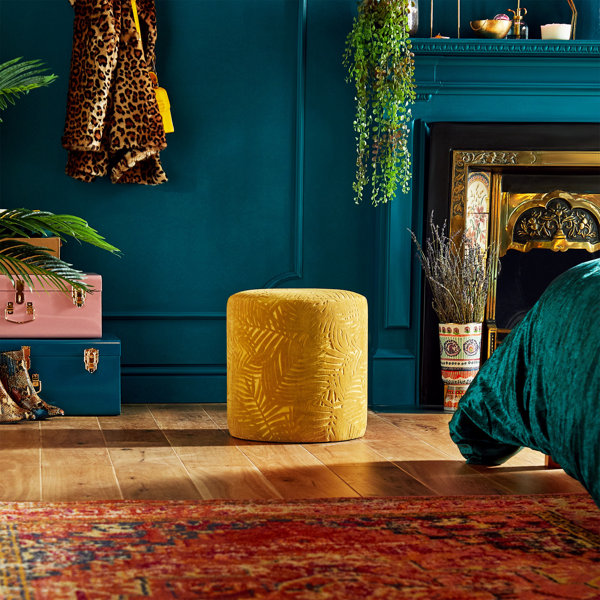 Bay Isle Home Thoa 40cm Wide Round Floral Pouffe Ottoman & Reviews ...