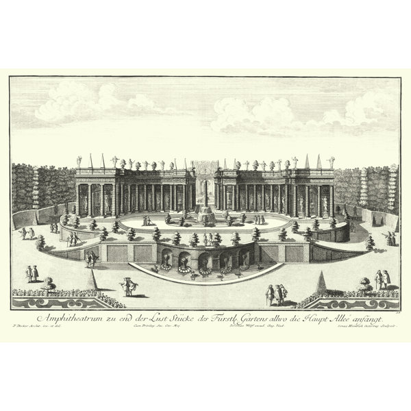 Rosalind Wheeler Fountains Of Versailles III by P. Decker - Wrapped ...