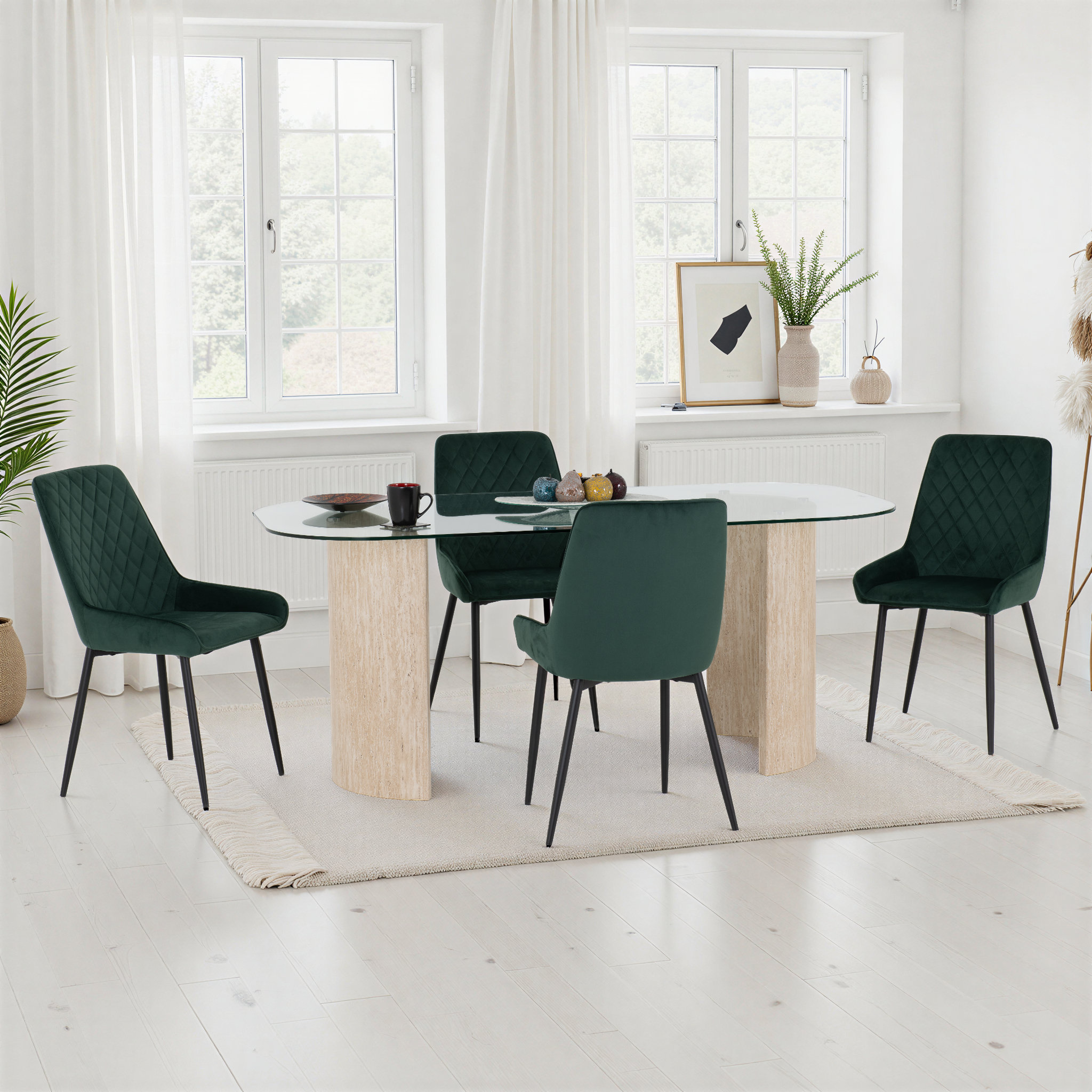 Seconique MODENA & CHILTON DINING SET (X4 CHAIRS) | Wayfair.co.uk
