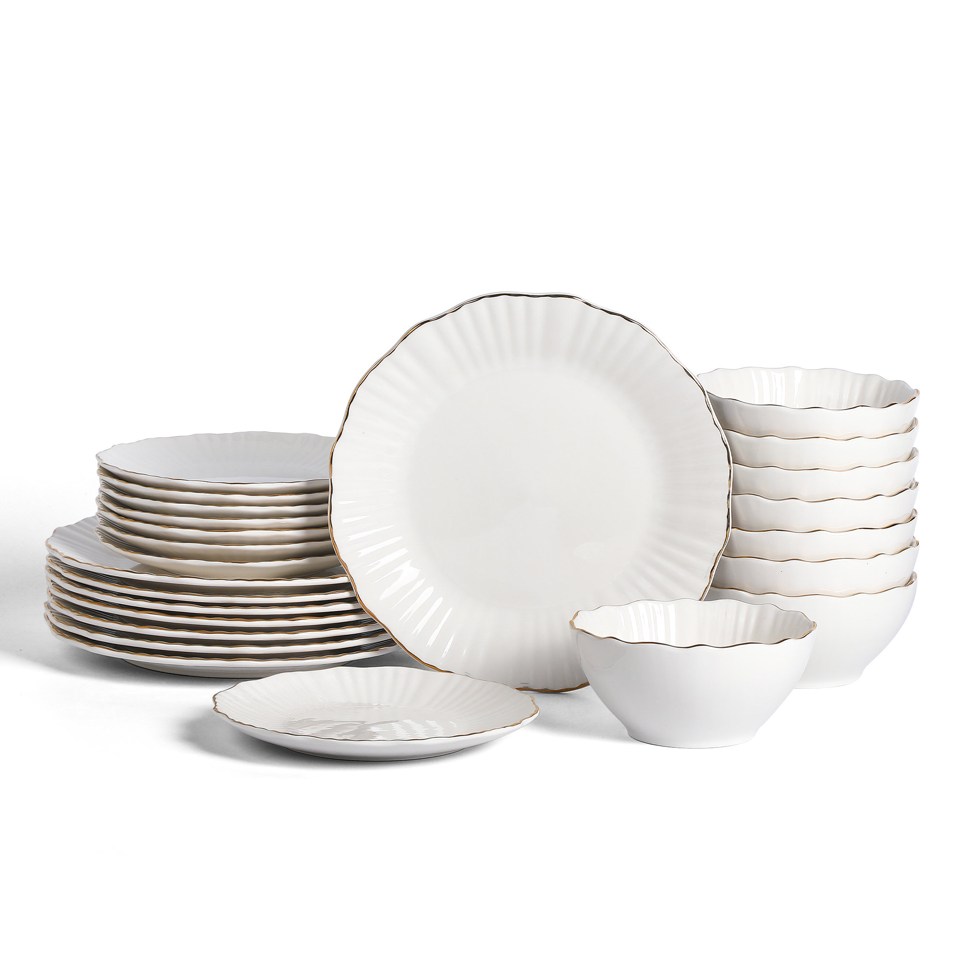 Christian Siriano Zinnia 24-Piece Dinnerware Set Porcelain & Reviews ...