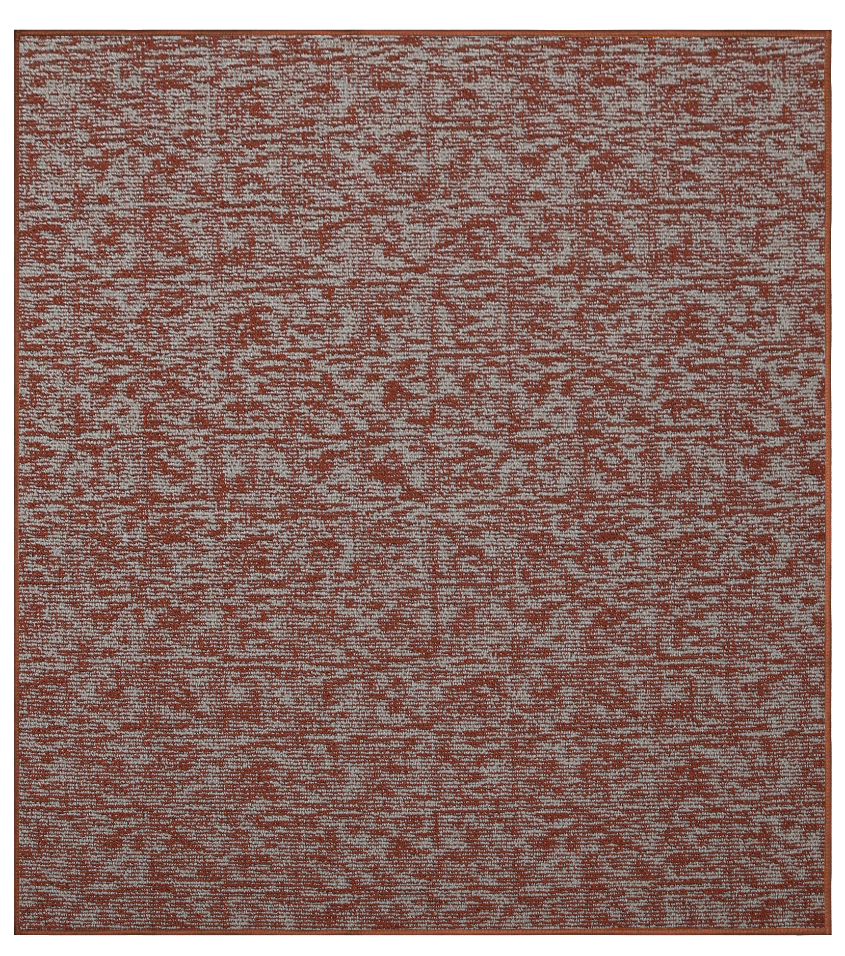 17 Stories Elemental Accent Rug - Rust Distressed Geometrical Print ...