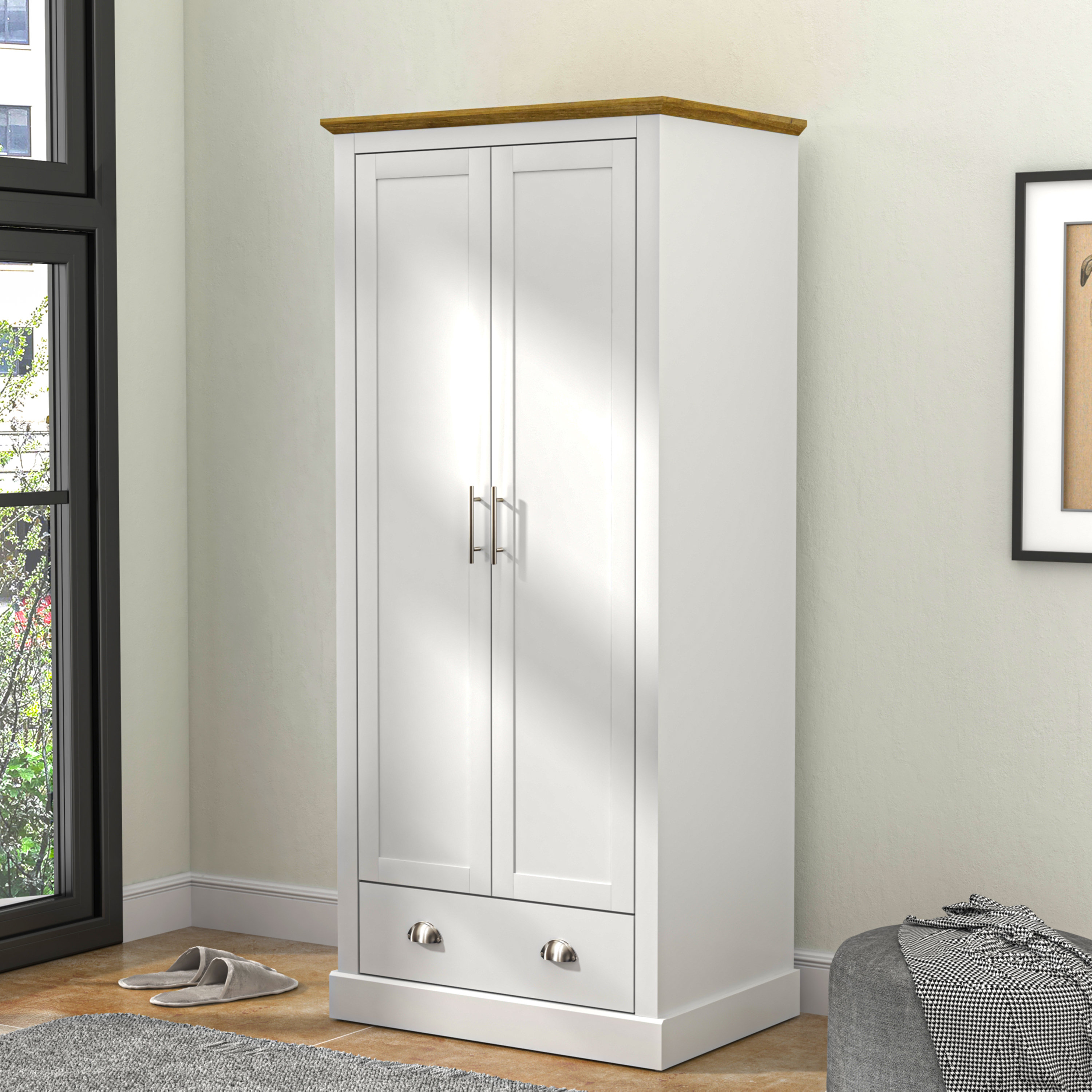Sufy Octave 2 Door 1 Drawer Wardrobe