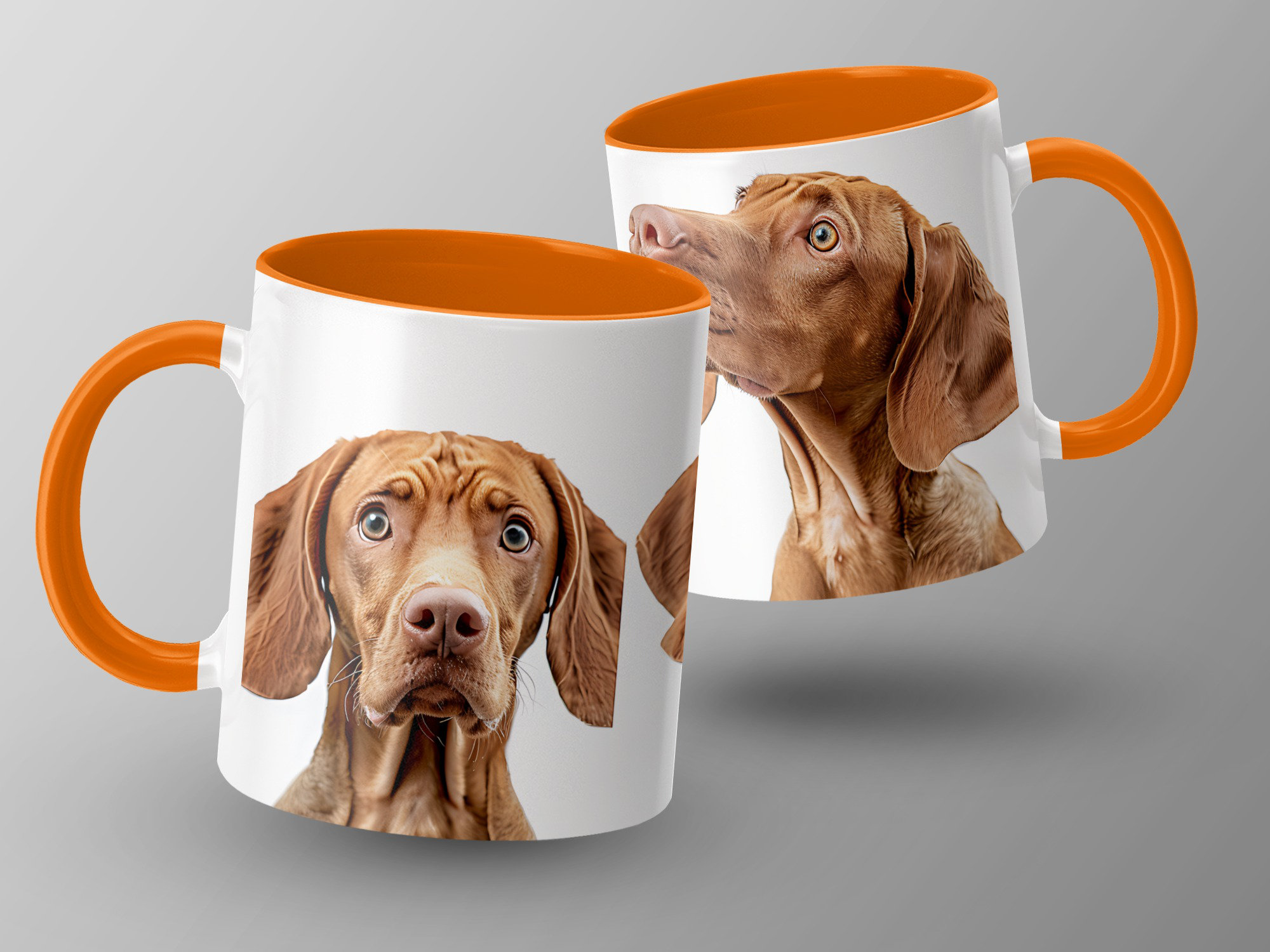 Brayden Studio Set of 2 – Multiple Vizsla Dog Headshots Design 11oz ...