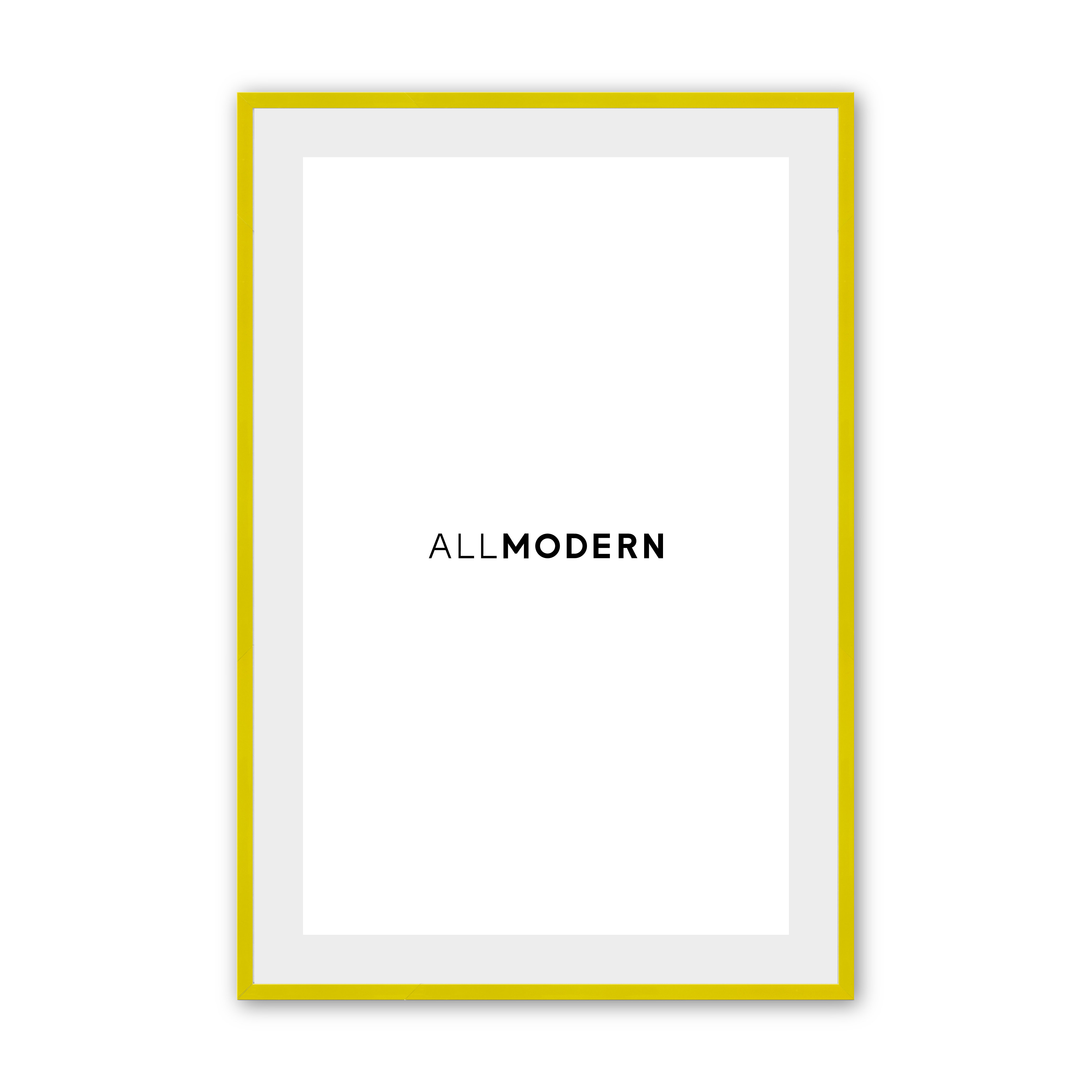 Frametolia Sunburst Yellow All Modern Wall Frame Solid Wood Picture Frame | Wayfair