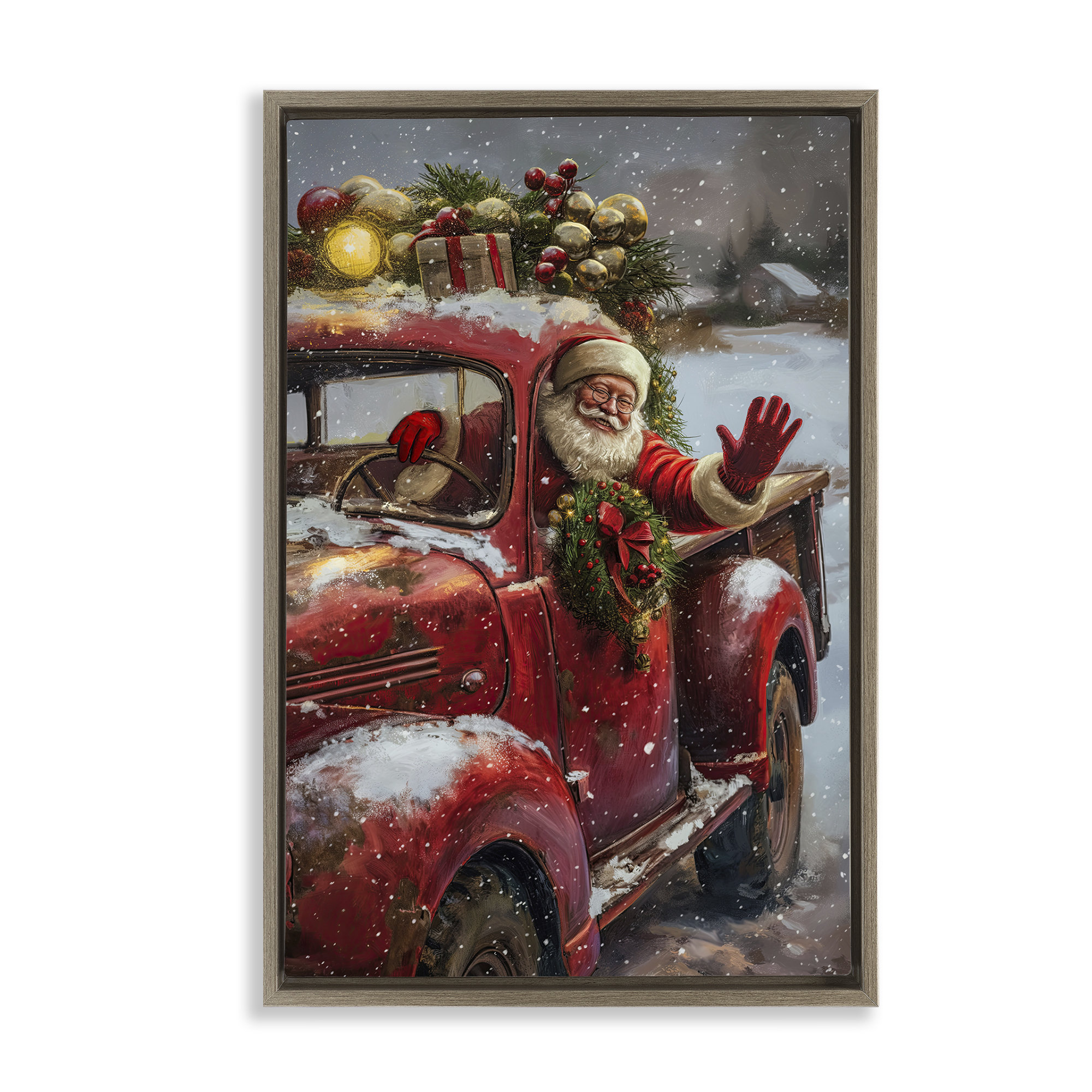 Latitude Run® Santa Waving Hello Canvas by Imagine It Images | Wayfair