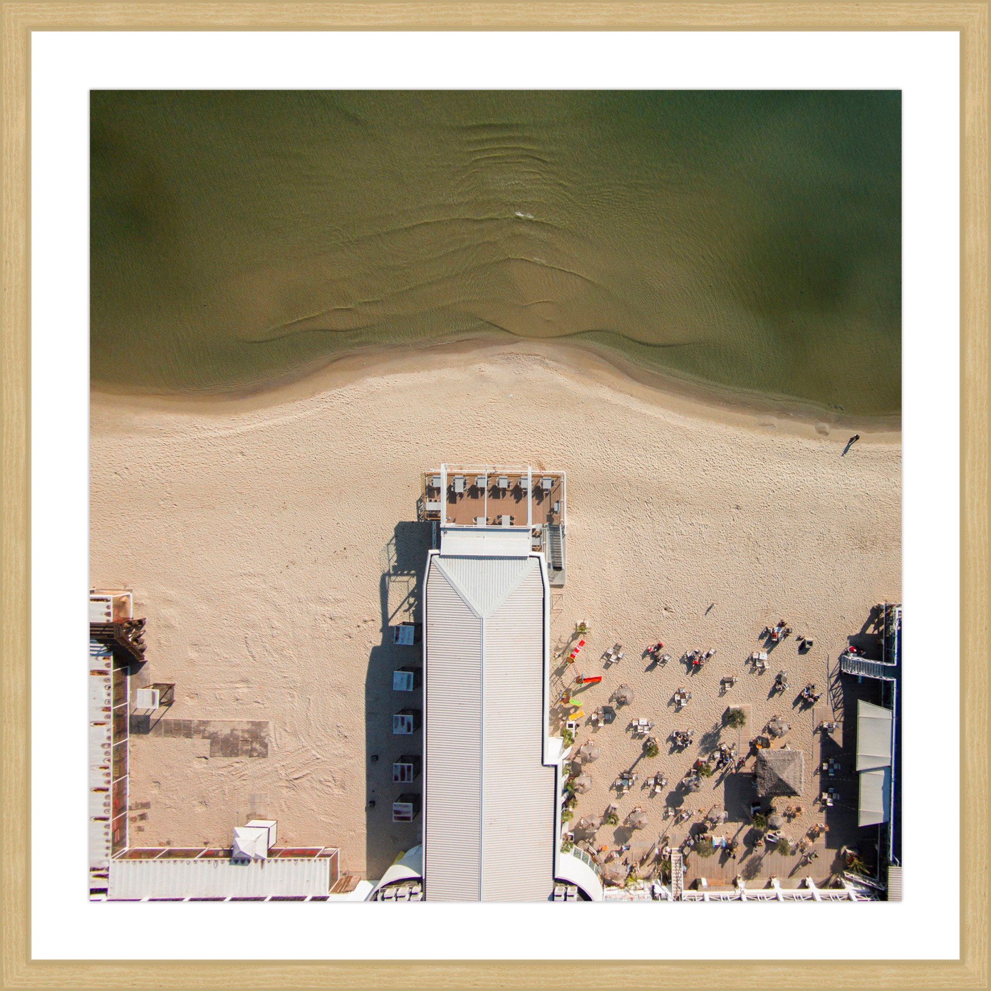 Marmont Hill 'Beach Pavillion' by Karolis Janulis Framed Painting Print ...