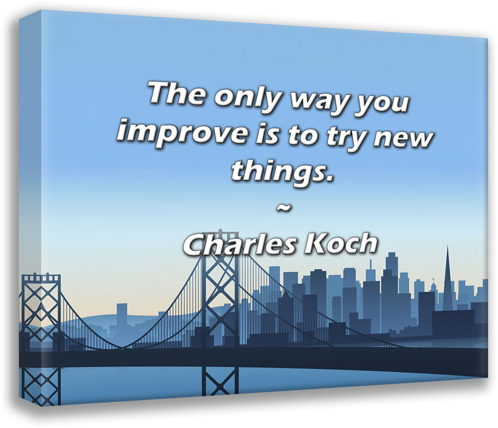 Latitude Run® Artsy Quote "The only way you improve is to try new ...