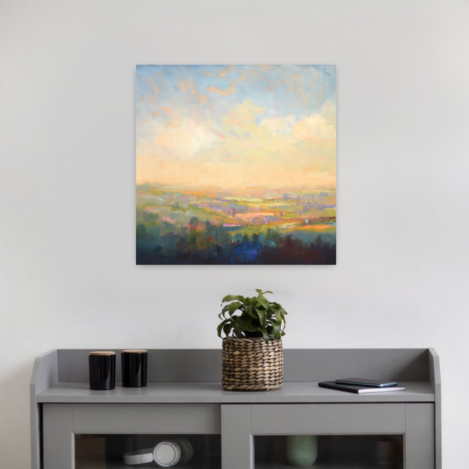 Latitude Run® Spring Colors Contemporary Abstract Landscape Nature Art ...