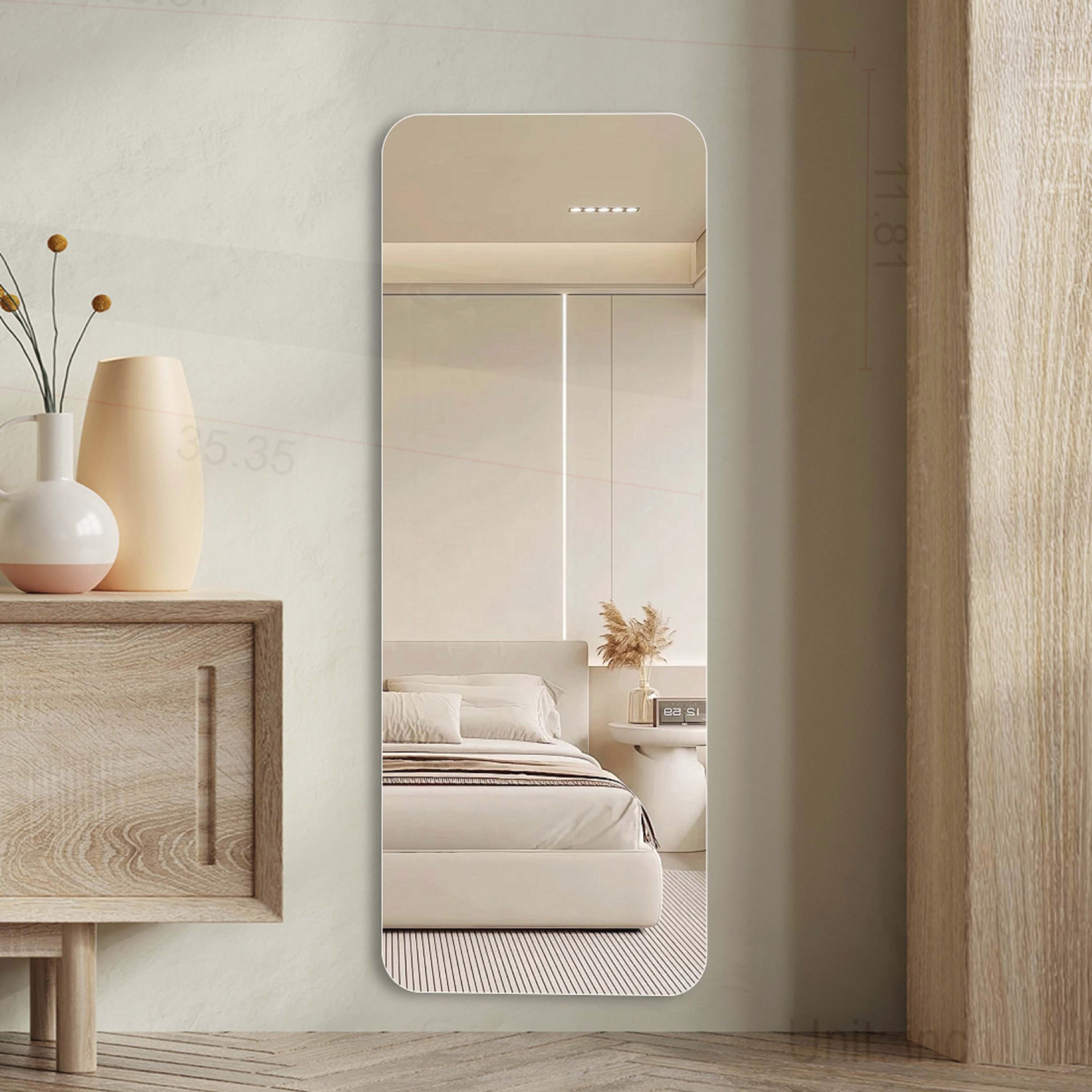 Ebern Designs 65"x 24" inch Full Body round corner mirror for Living ...