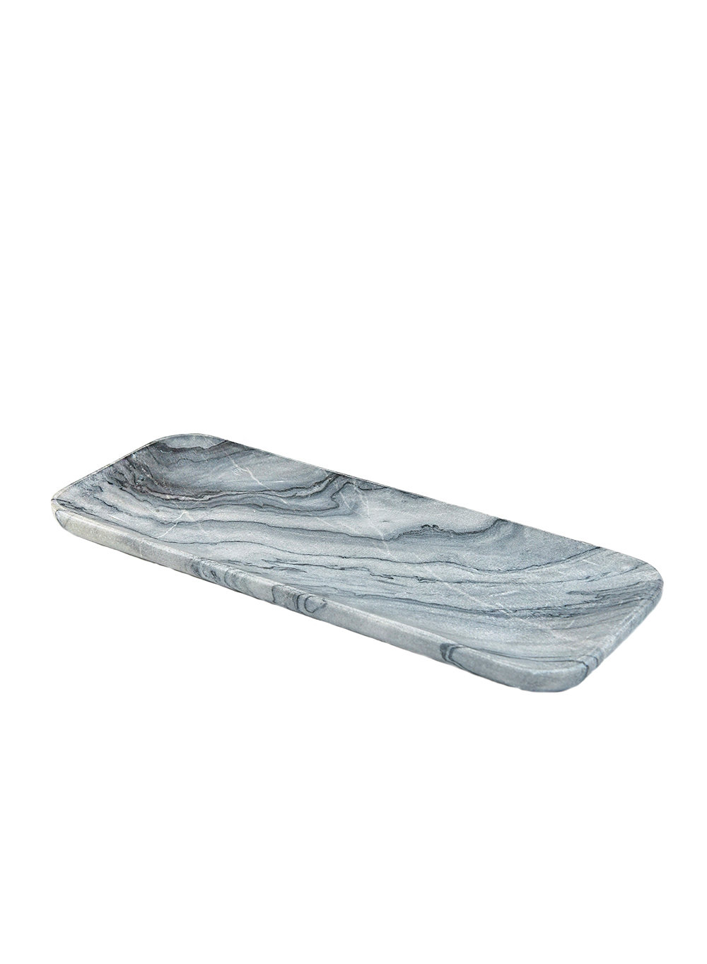 Wrought Studio™ 12" Agra Rectangle Marble Tray, Elegant Serving Platter ...