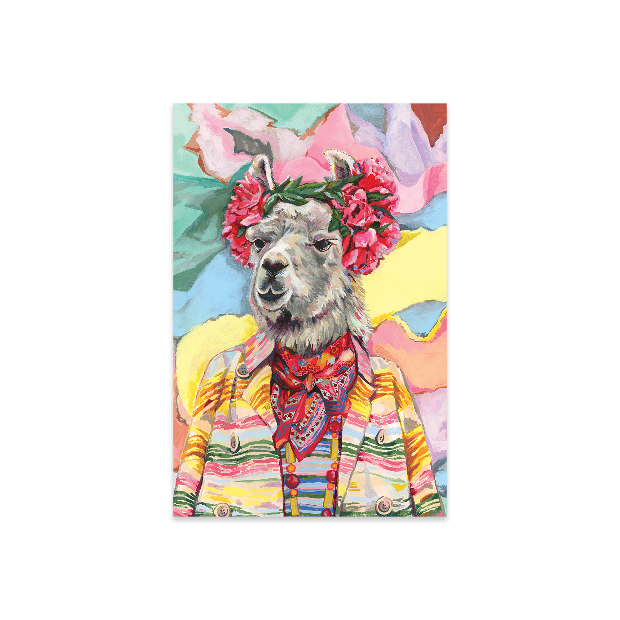 Trinx Desert Llama On Plastic / Acrylic by Heather Perry Print | Wayfair